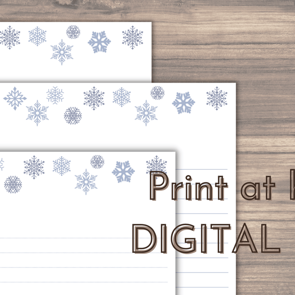 Snowflake Design A5, A4, US Letter Digital PDF ... - Folksy