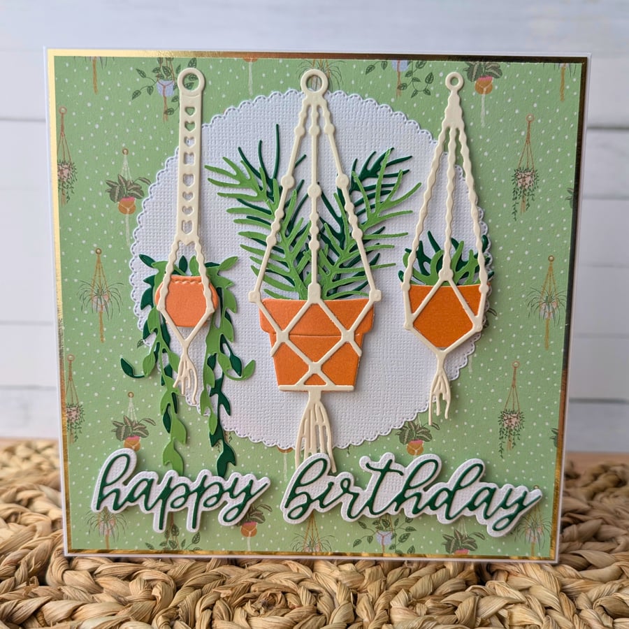 Pretty Plants Birthday Card - Folksy