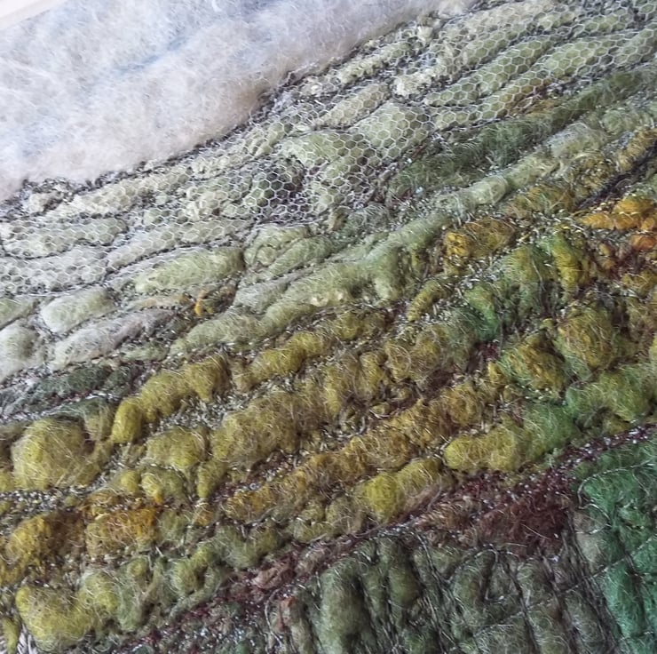 Contemporary Textile Landscape 'Hedgerows' - Folksy