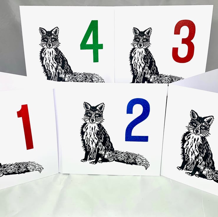 Fox Birthday card - Age 1, Age 2, Age 3, Age 4,... - Folksy