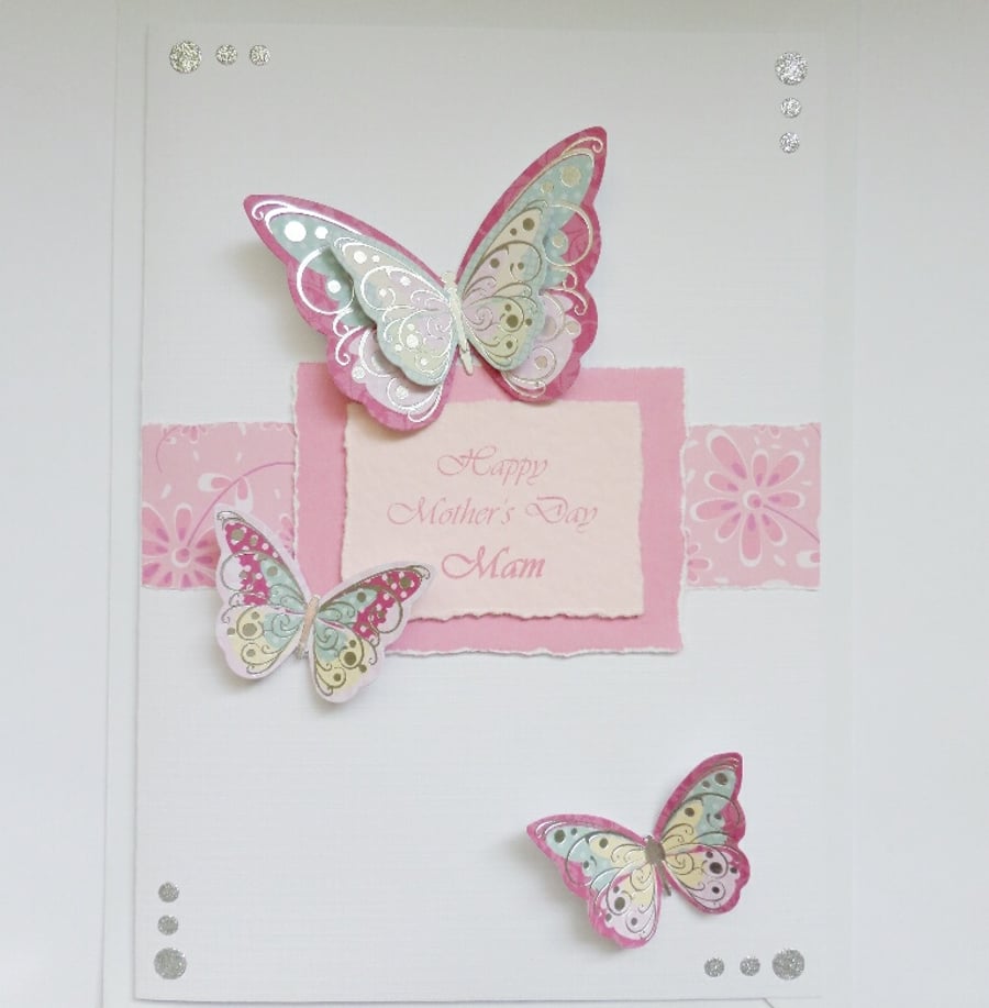 Mother's Day Mam Butterfly Card - Folksy