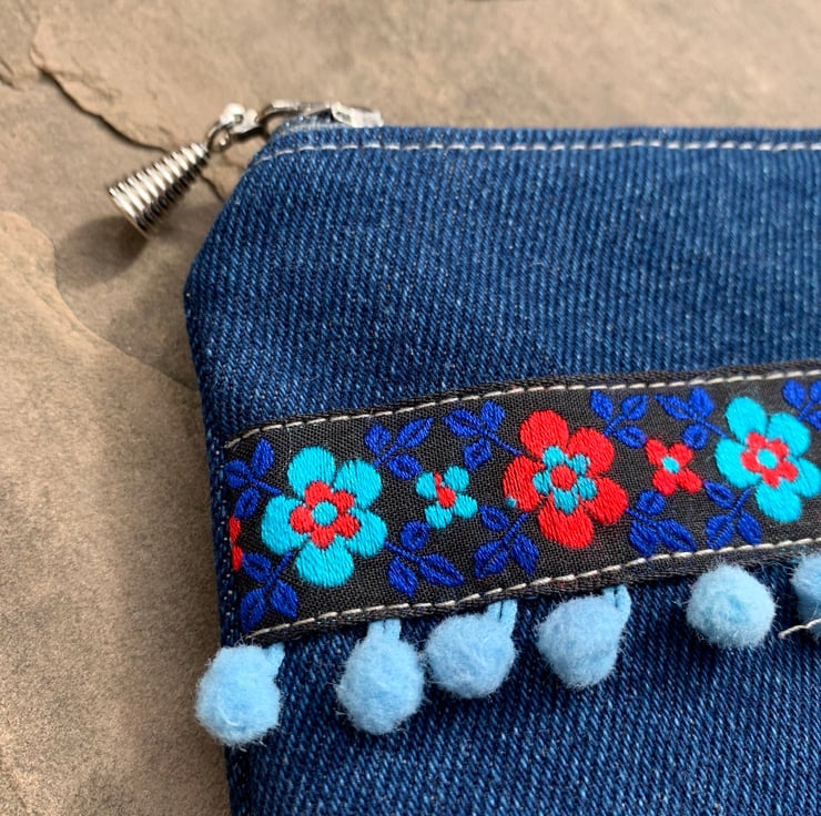 Recycled denim pencil case - Folksy