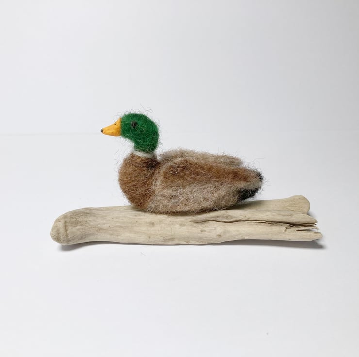 Miniature needle felted mallard - Folksy