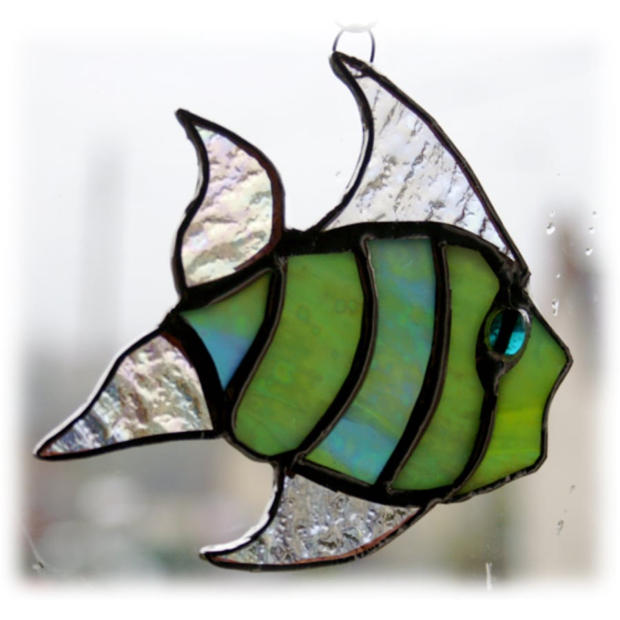 Tropical Fish Suncatcher Stained Glass Handmade - Folksy