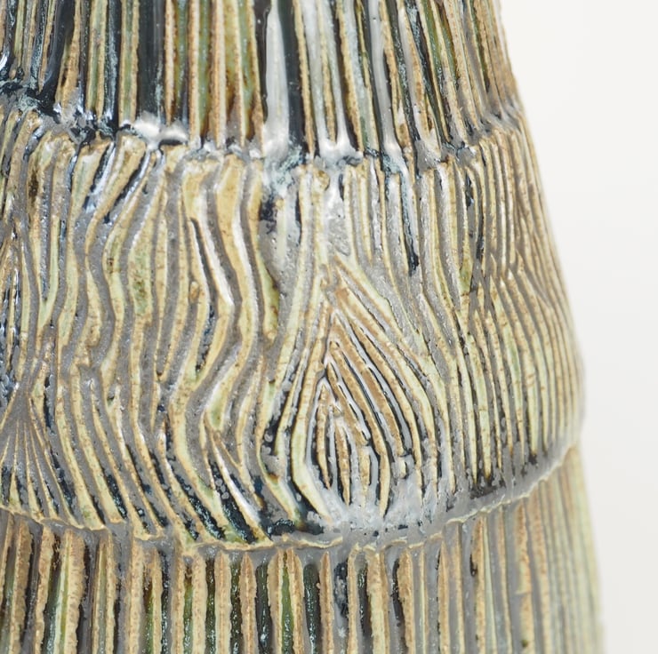 Dark Textured Vase - Folksy