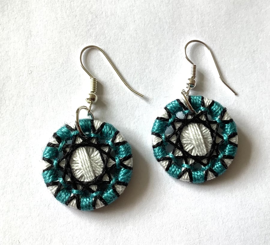 Button Earrings - Folksy