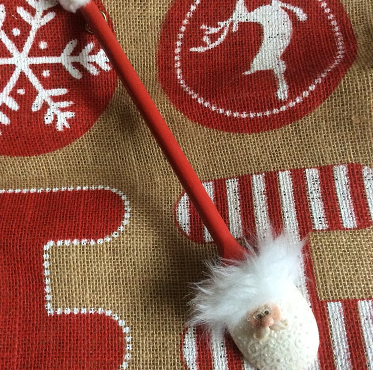 Santa Spoons Hanging Decoration - Folksy
