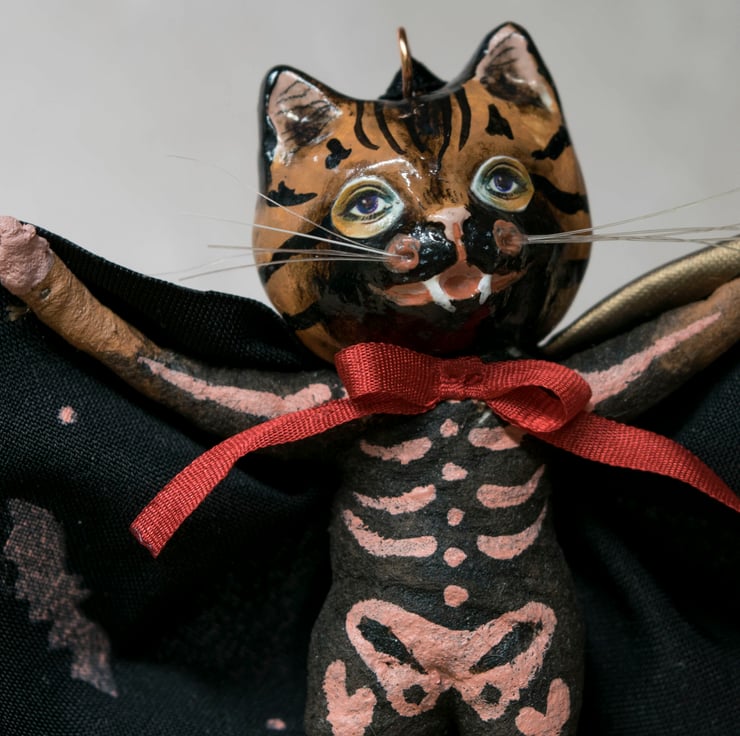 Klaus the miniature vampire bat cat luxury Hall... - Folksy