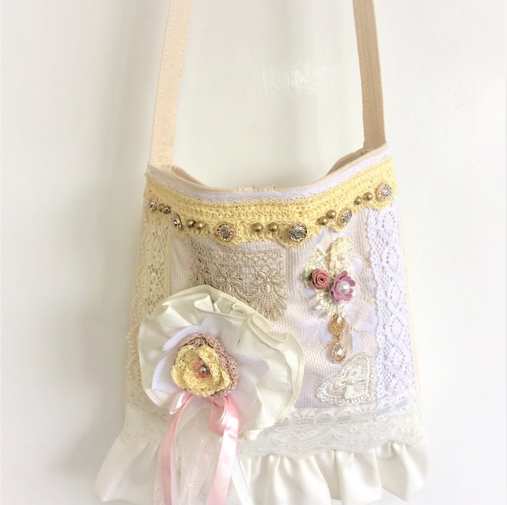 tote bag tattered Lace Bag, Large Tote Bag. Ful... - Folksy
