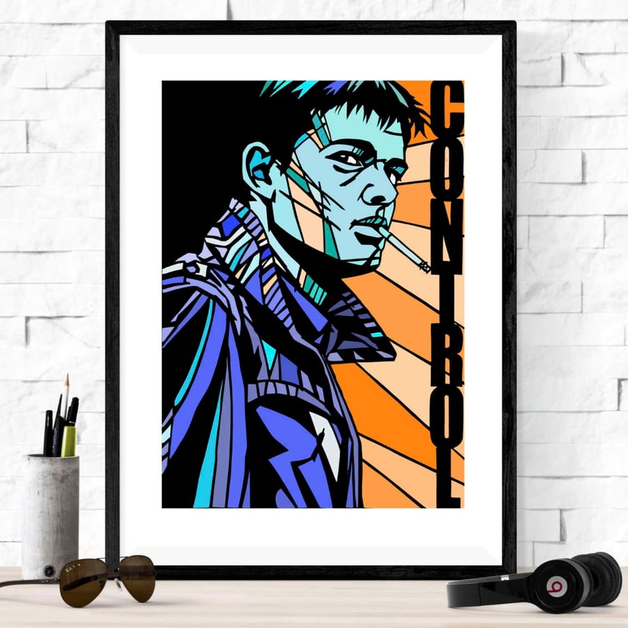 Ian Curtis print, Joy Division, Sam Riley, Pop ... - Folksy