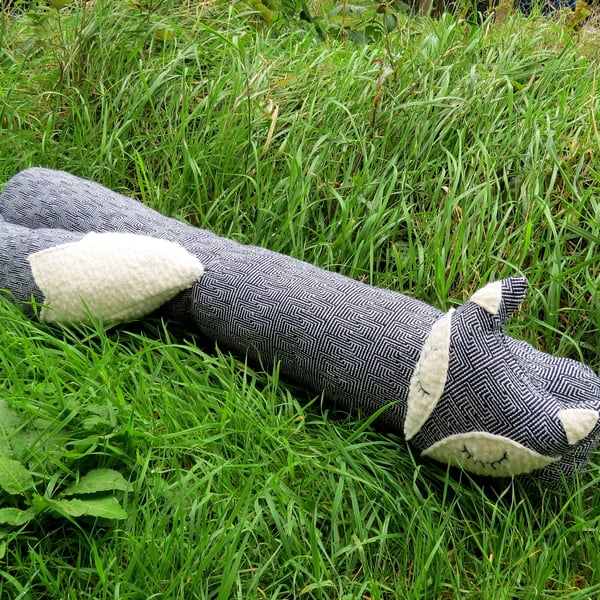 A snoozy fox draught excluder. Door decor. - Folksy