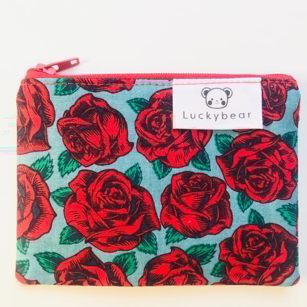 Fifties-style rose print purse, vintage style a... - Folksy