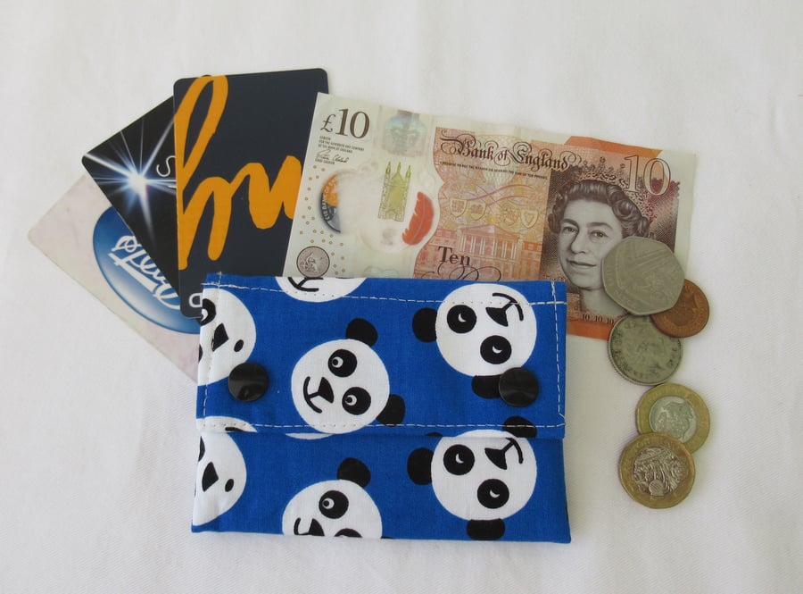 Panda themed Wallet, Handmade from Quality Cott... - Folksy