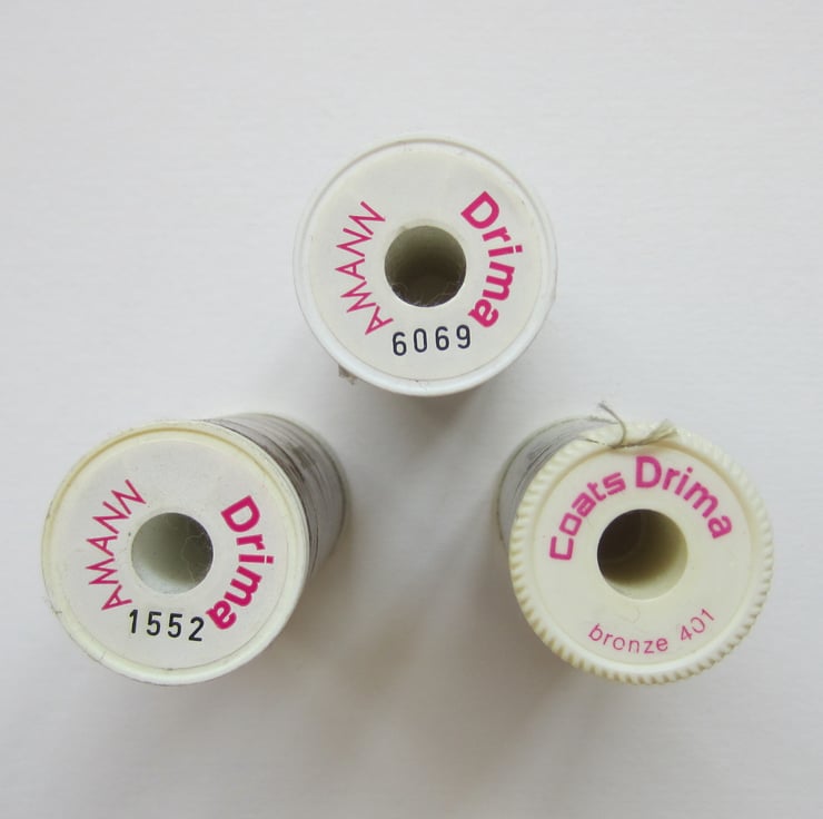 3 Reels of Drima 100m Sewing Thread - Folksy