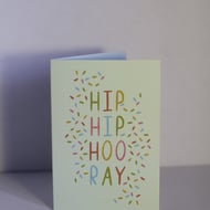 Hip Hip Hooray - Congratulations Card - Folksy