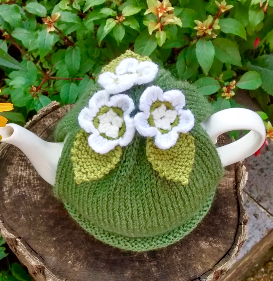Spring Tea Cosy with Apple Blossom - Folksy