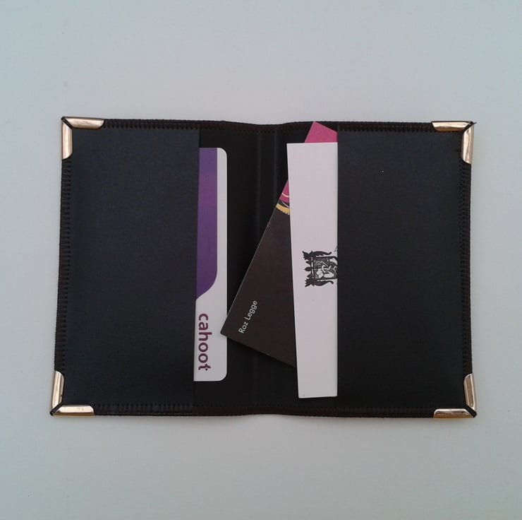 Diary and card holder set, brown faux suede - Folksy