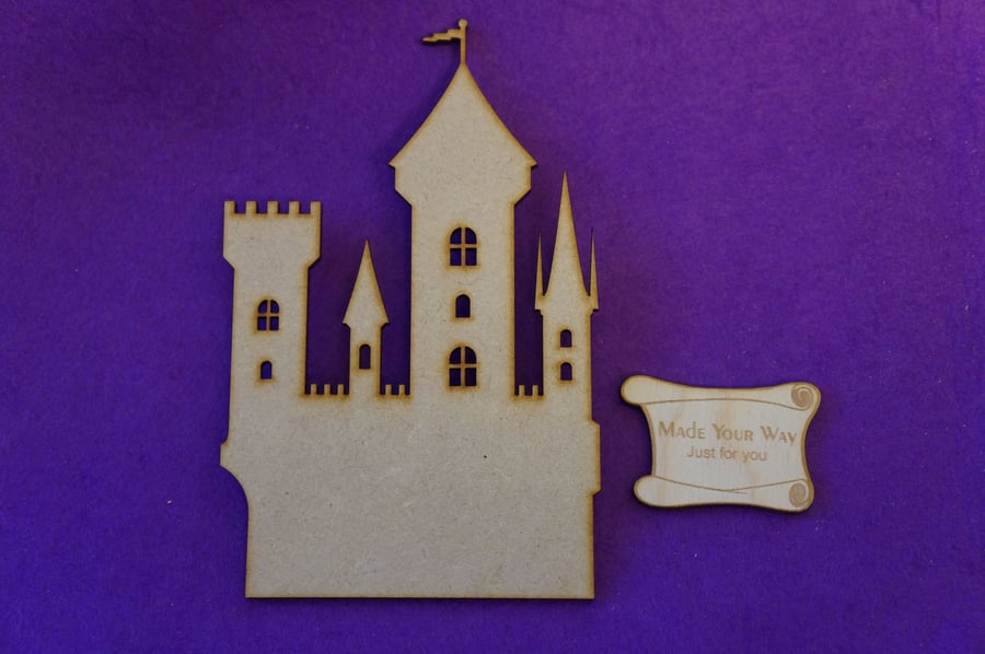 MDF Fairytale Castle D 15cm - Laser cut wooden ... - Folksy