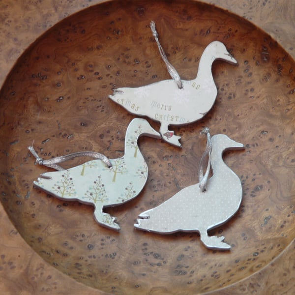 Vintage style ,Handmade Duck Decorations - Folksy