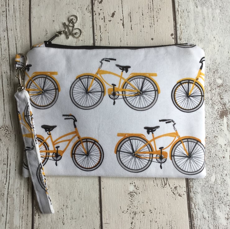 Cycle Inspired Fabric Clutch Bag FREE P&P - Folksy