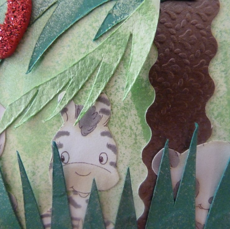 SALE Childs Personalised Jungle Birthday Card - Folksy