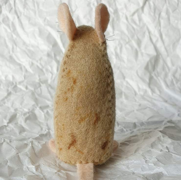 Upright Felt Mouse - Golden Brown - Folksy