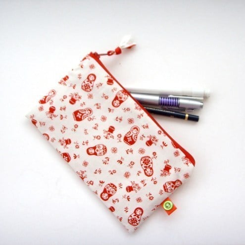 Cute Russian Doll Make up bag Pencil Case - Folksy