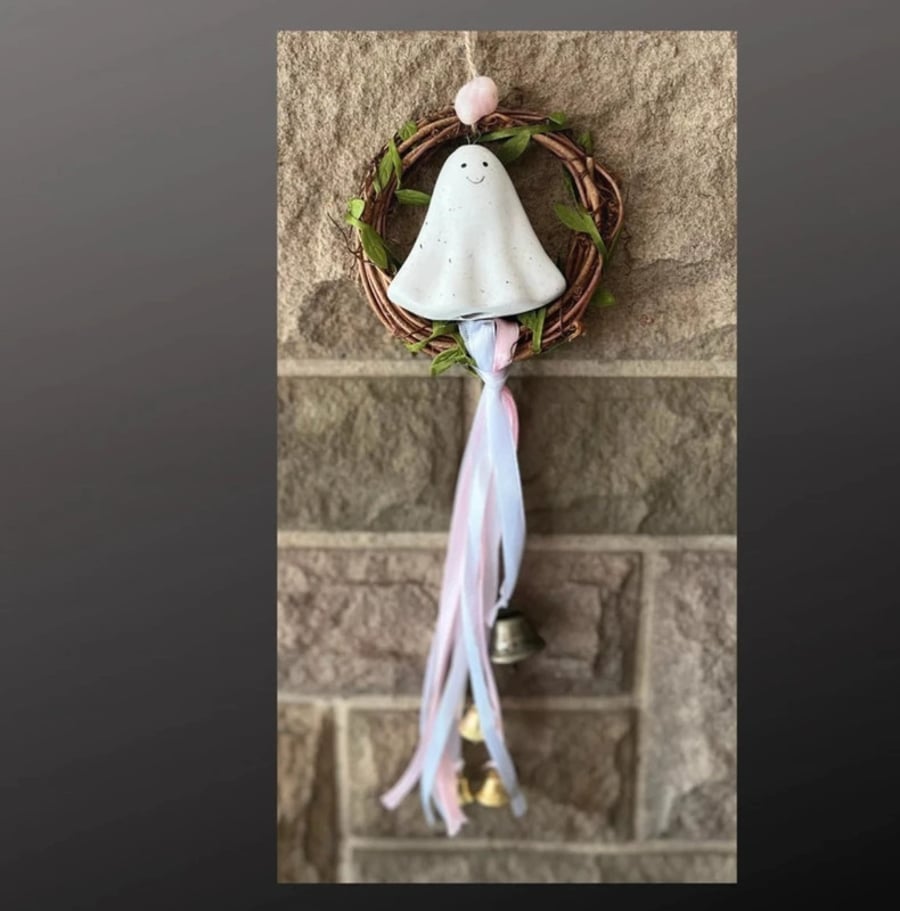 Rose Quartz Pet Ghost Witch Bells Chimes Wiccan... - Folksy
