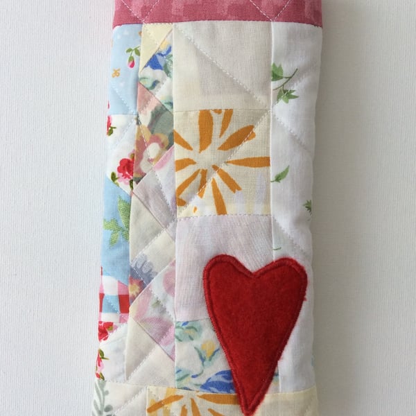 Glasses, sunglasses case, crazy patchwork, heart - Folksy
