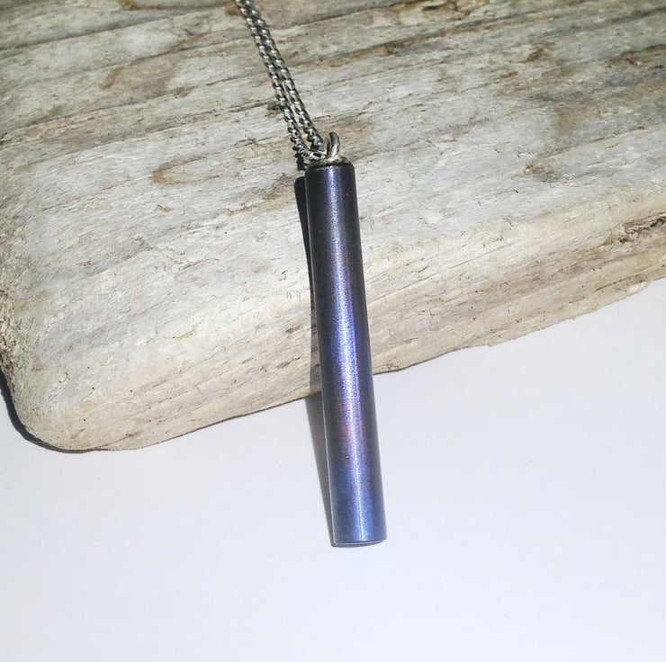 Handmade Coloured Titanium Pendant Necklace - ... - Folksy