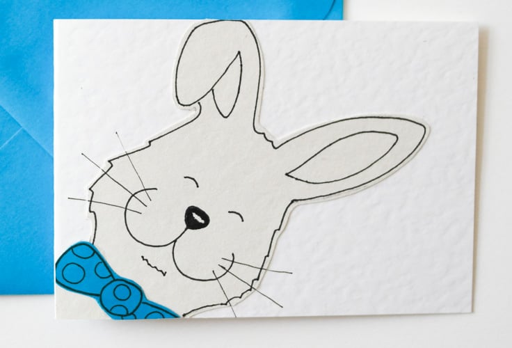 Pack of 6 Bunny Notecards, Cute Easter Bunnies ... - Folksy