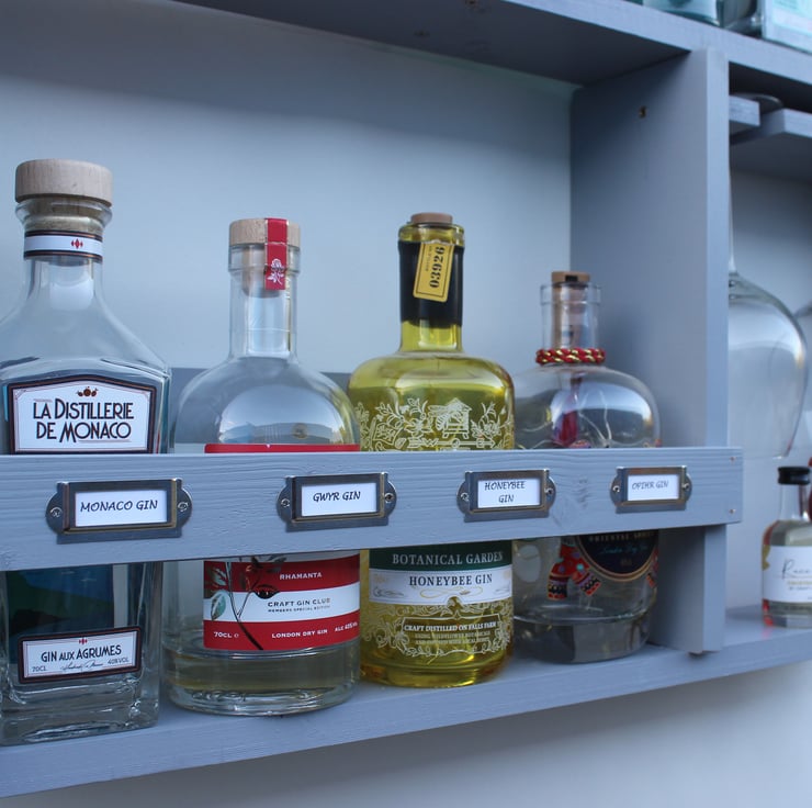 Gin rack, 8 bottles & 4 goblet glass's rack - Folksy