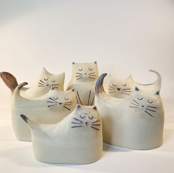 Ceramic Cat no.3 - Folksy