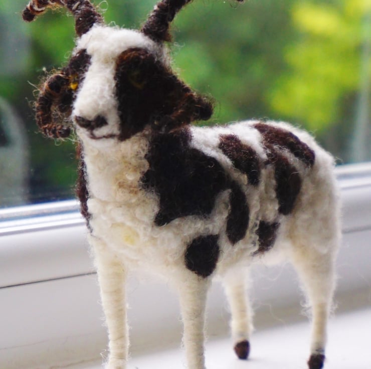 Jacob Sheep Ram needle felted - Folksy