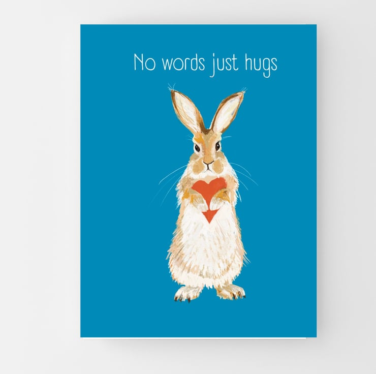 Anniversary all occassions card Rabbit card bun... - Folksy