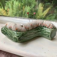 Vintage wade log embroidered pincushion - Folksy