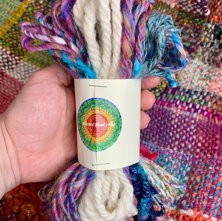 Hand spun bundle of yarns. Wool, crafts, weaving. - Folksy