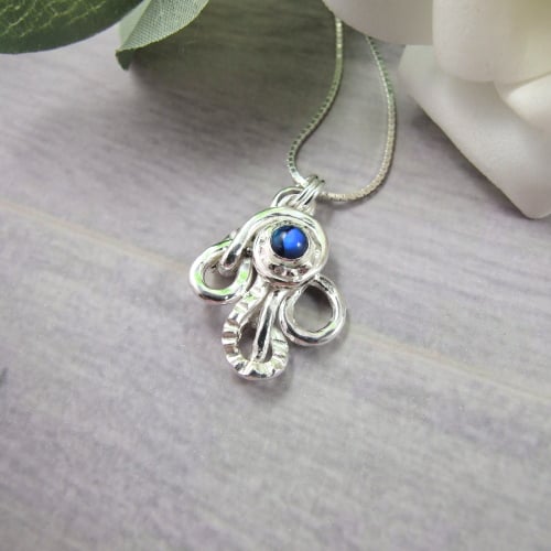 Ocean Inspired Necklace. Rolling Waves with Azu... - Folksy