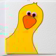Cute Animal Duck Birthday Handmade Greeting Card - Folksy