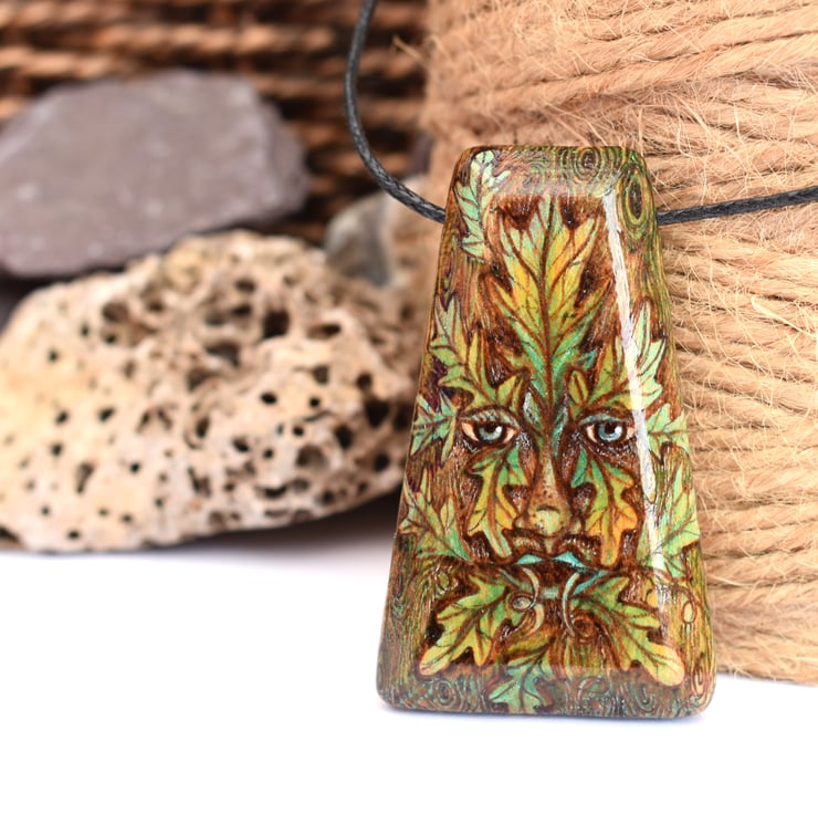 Greenman in the grove. Pyrography pagan wiccan ... - Folksy