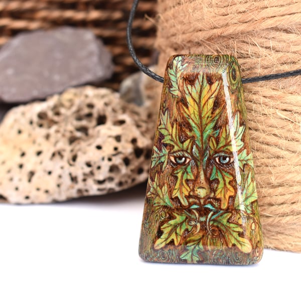 Greenman in the grove. Pyrography pagan wiccan ... - Folksy