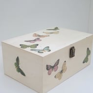 Large decorated Wooden memory keepsake box with... - Folksy