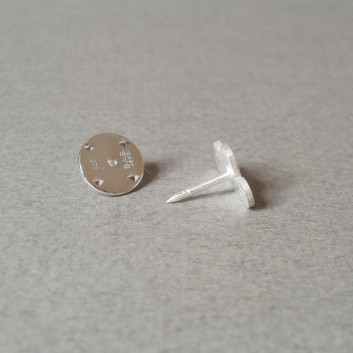fluffy cloud lapel pin tie tack in sterling silver - Folksy