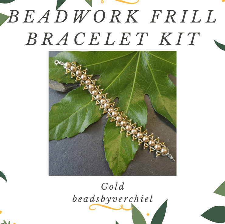 Gold Beadwork Bracelet Kit - Folksy