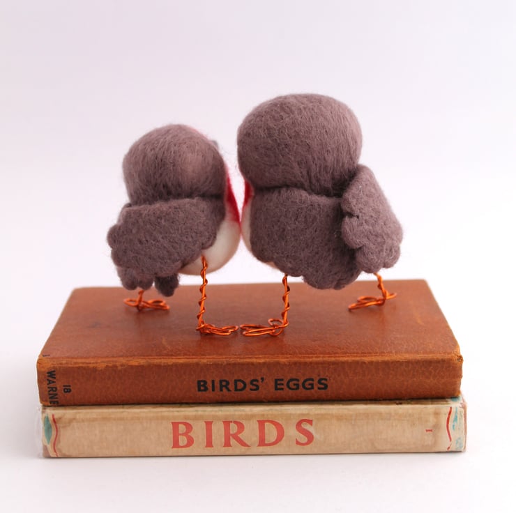 Needle Felted Robin Bird Decoration - Large Robin - Folksy