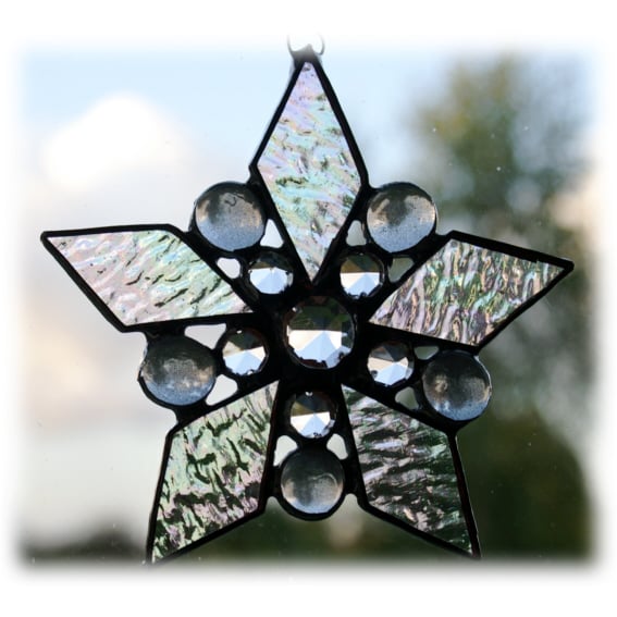 Diamond Star Suncatcher Stained Glass Christmas - Folksy