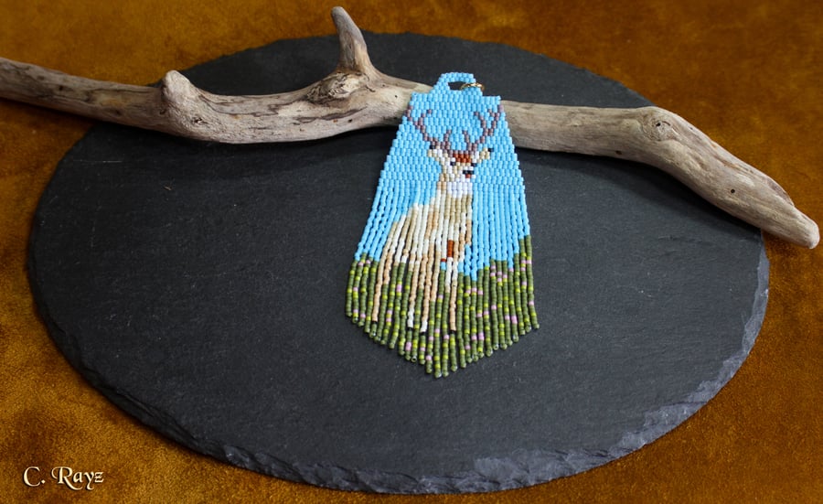 Long Native American Style White-tailed Buck He... - Folksy