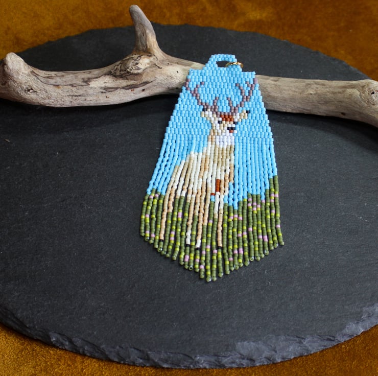 Long Native American Style White-tailed Buck He... - Folksy