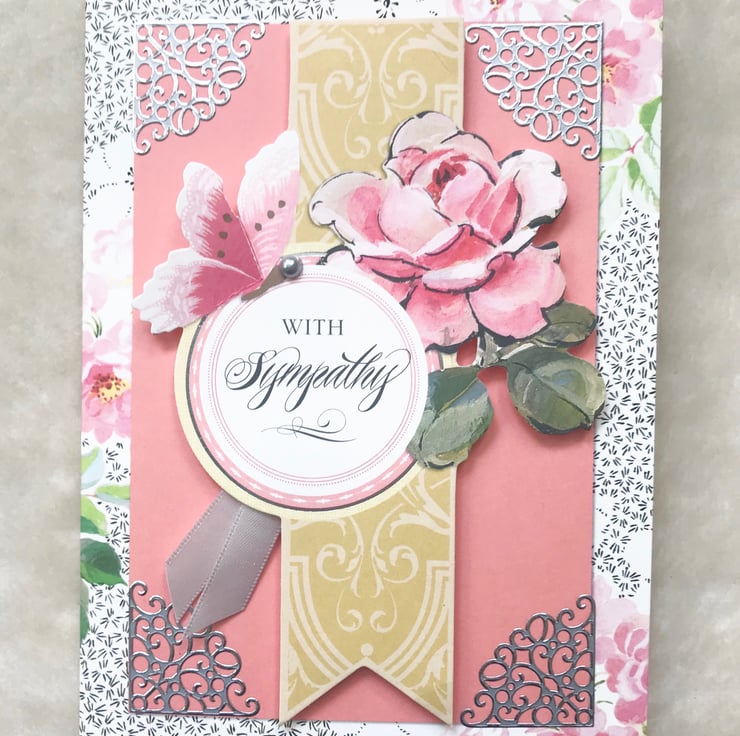 Luxury Handmade Non Religious Sympathy Card - Folksy