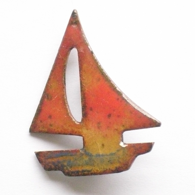 large boat - red sails - Folksy